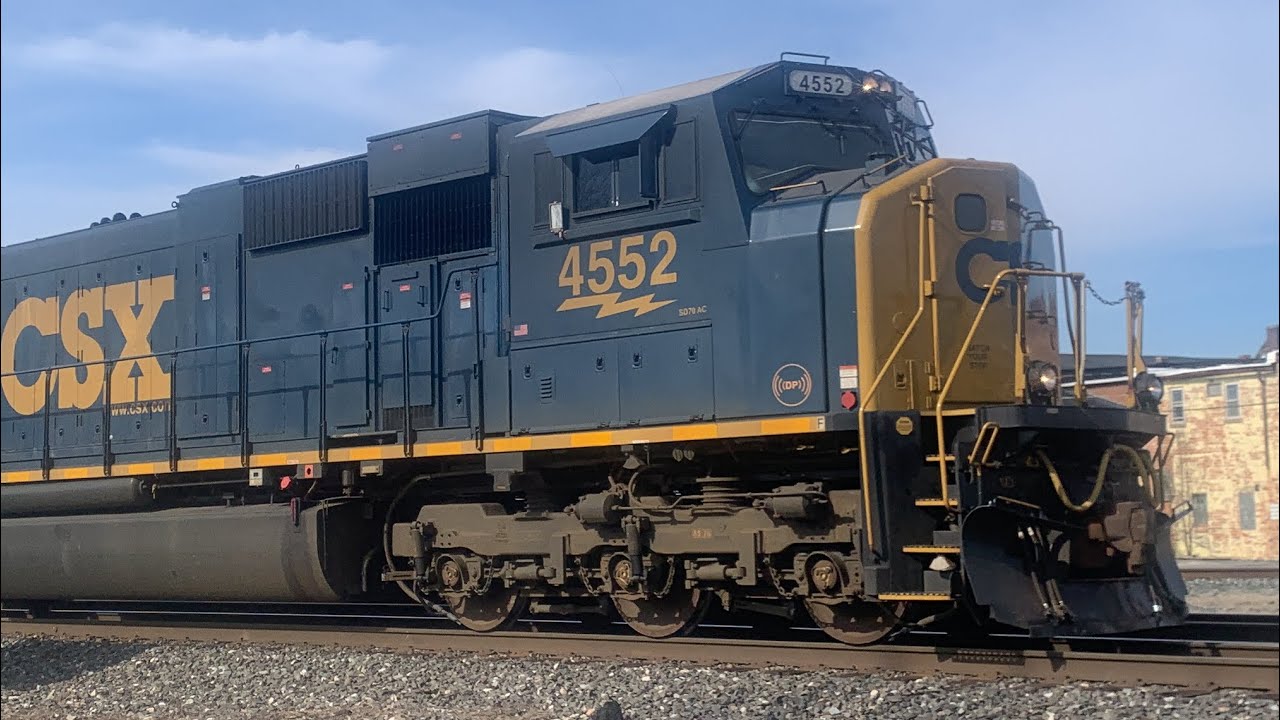 CSX M353-19 with 4552 Leading - YouTube
