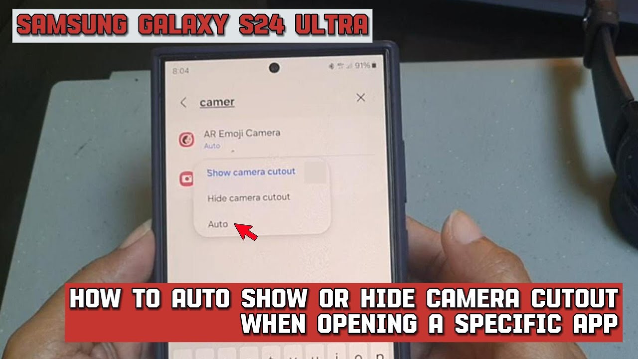 How to auto show or hide camera cutout when opening a specific app on ...