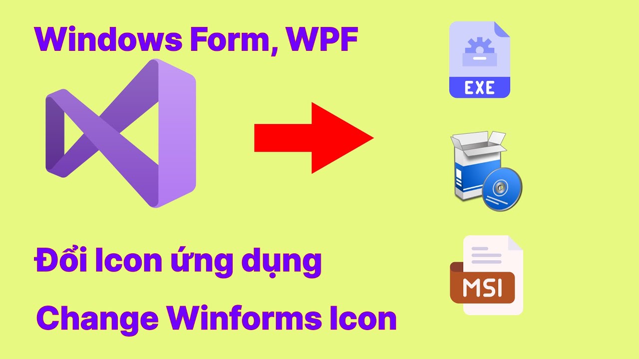 Windows Forms - Hướng dẫn đổi icon ứng dụng - YouTube