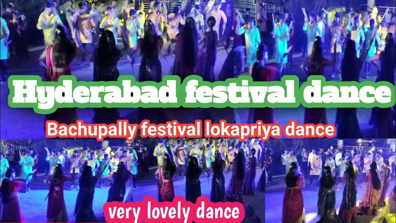 Road dance/group dance in Hyderabad Telangana festival dance/festival dance at bachupally ...