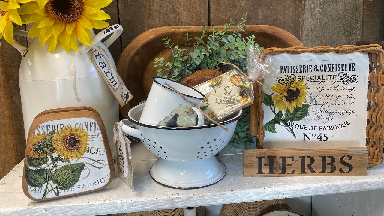 How to Create Simple Farmhouse Kitchen Vignettes - YouTube