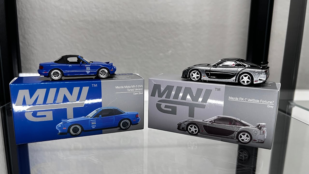 Mini GT Mazda RX-7 Veilside Fortune7 & Mazda Miata MX5 (Tuned Version ...