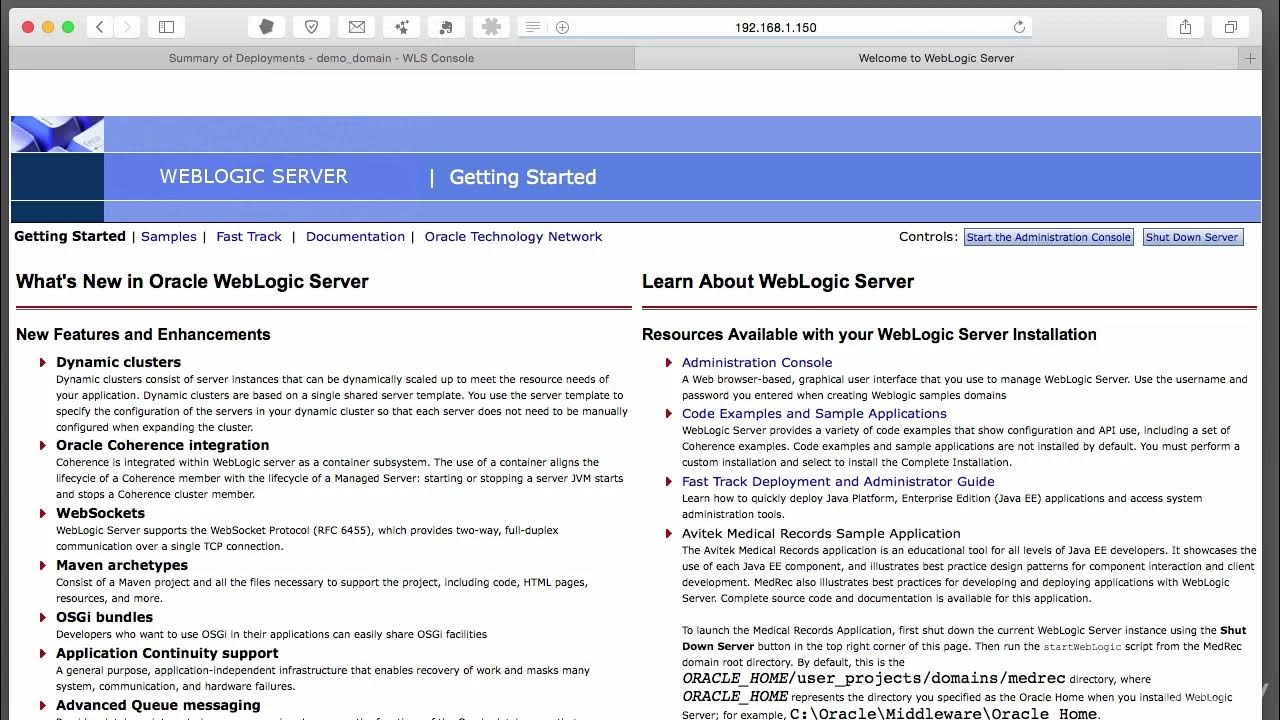 Oracle Weblogic 12c For Administrators 019 Lab 7 Application Deployment Part 1 Youtube