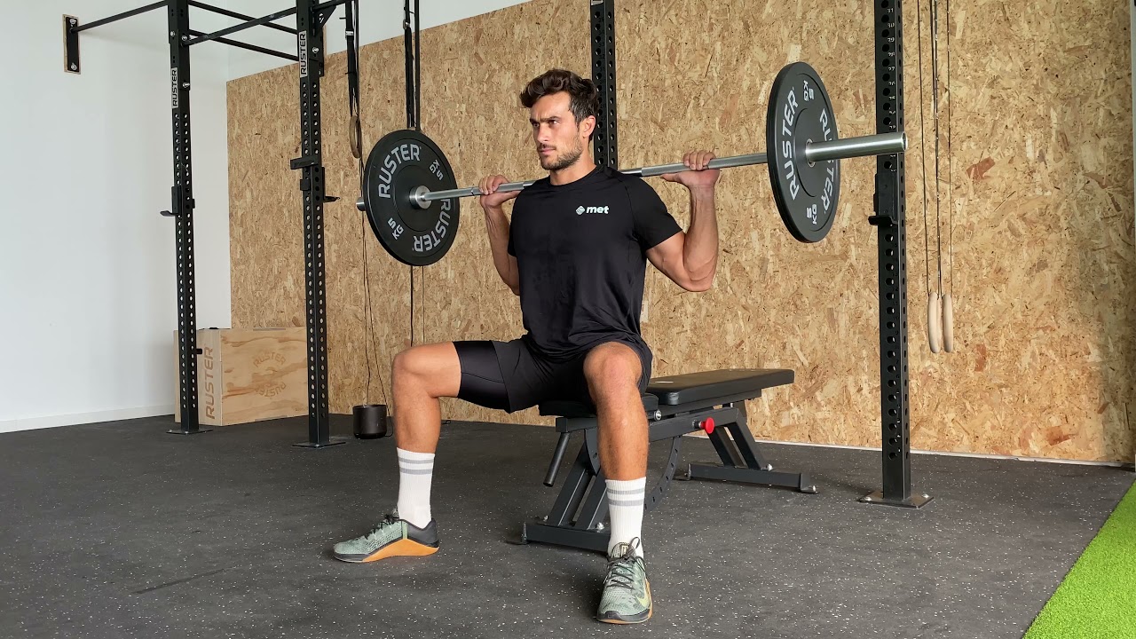Seated barbell good morning - Buenos días sentado con barra - YouTube