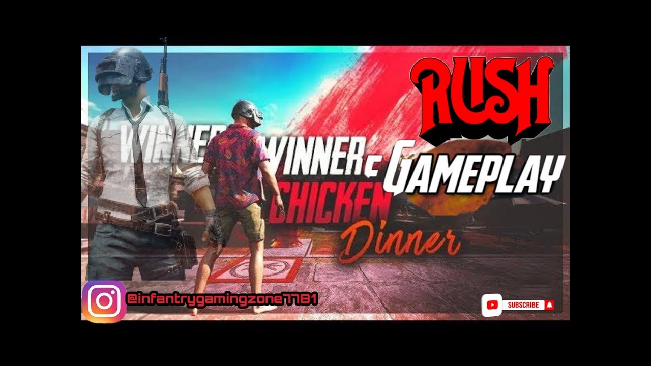 CHICKEN DINNER GG RUSH GAMEPLAY | PUBG MOBILE | RUSH GAMEPLAY | - YouTube