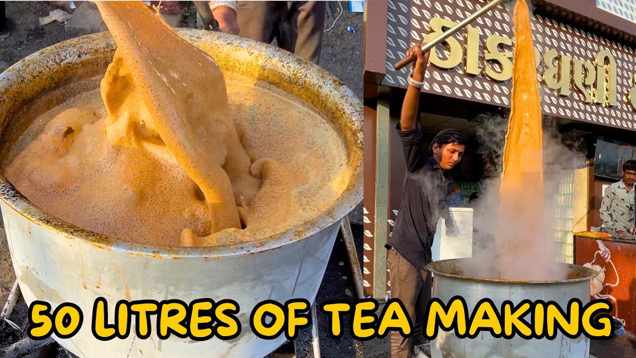 Epic 50 litres of Tea Making | Bulk Chai Making | Indian Food - YouTube