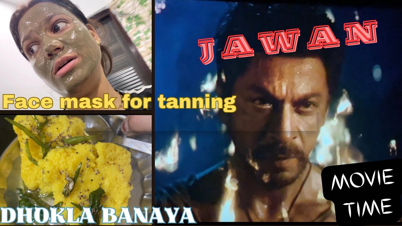 Jawan movie dekhne gaye | Dhokla banaya | Face mask lagaya - YouTube