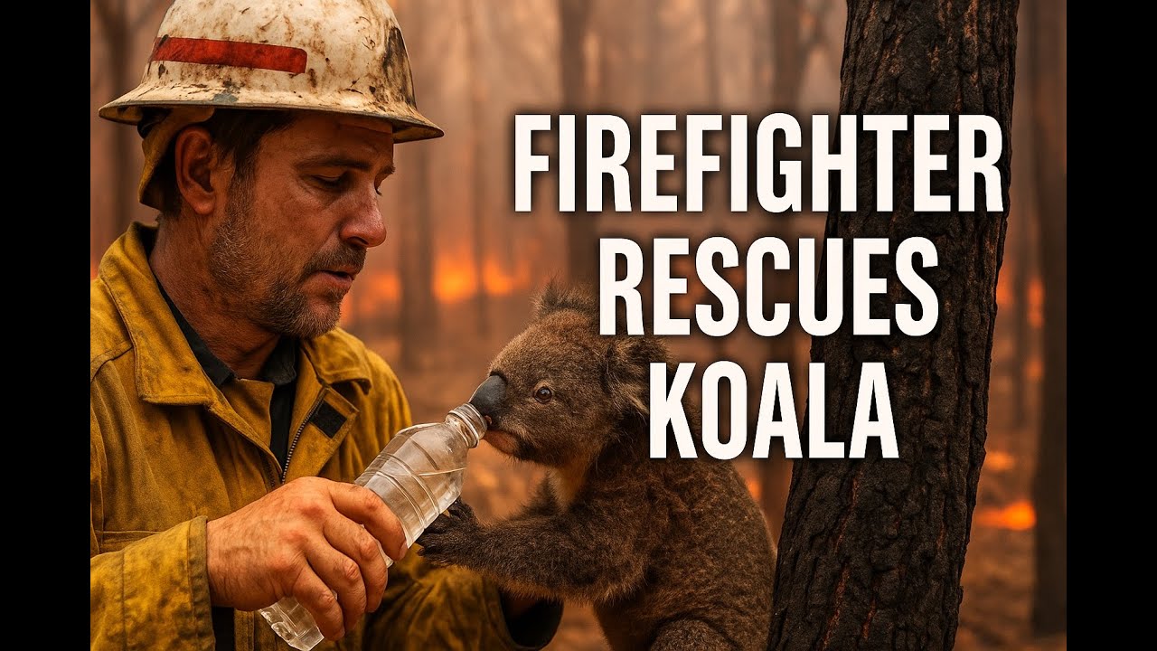 🔥 Firefighter Rescues Koala from Australian Wildfire | Emotional True ...