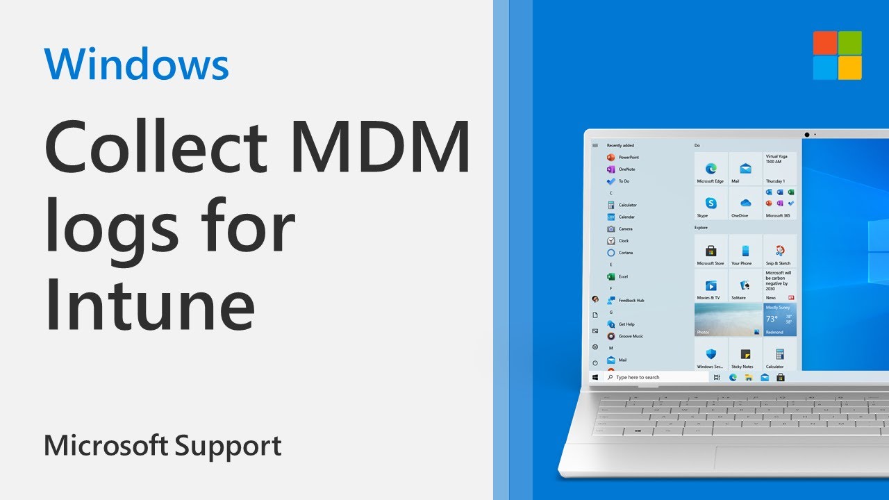 Collect Intune MDM log files | Microsoft - YouTube