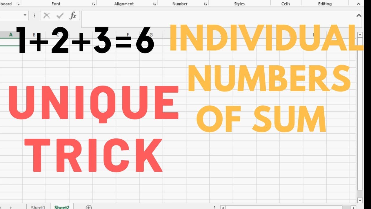 Individuals Numbers of Sum | Unique Trick of Sum | MIS Training Ep - 44 ...