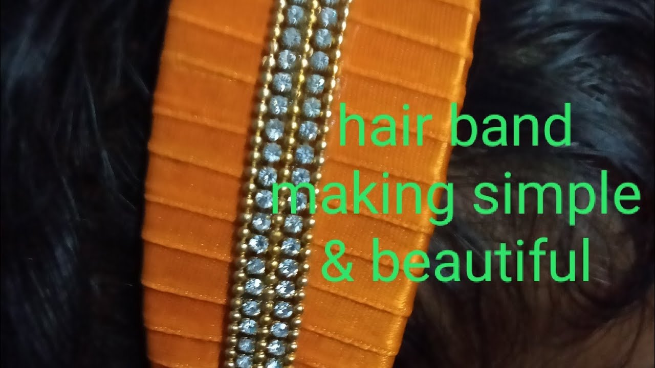 Beautiful hair band/simple hair band making at home. - YouTube