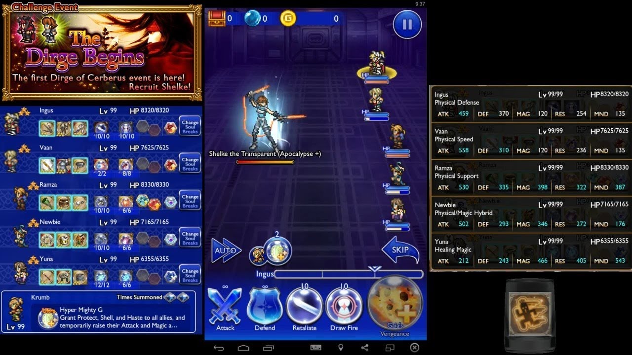 Final Fantasy Record Keeper - Apocalypse+ Shelke the Transparent - YouTube