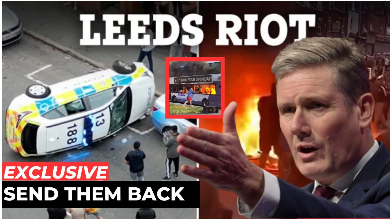 Just In: Leeds Chaos UK: Bus Ablaze & Cops Surrounded -First Minutes of ...