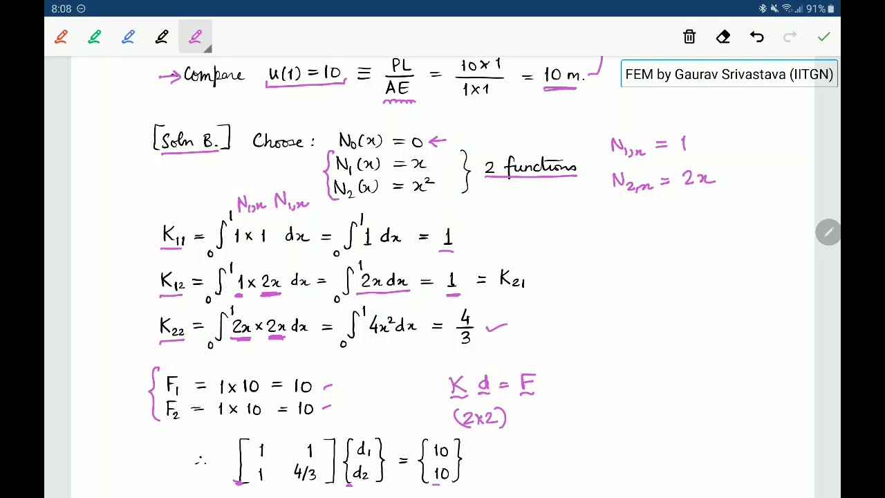 FEM: Session 7: Examples of Ritz method - YouTube