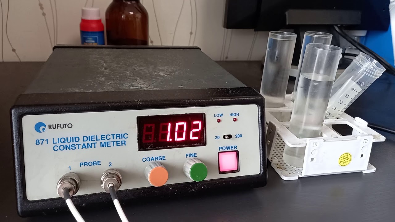 액체유전율측정기 모델871 측정예제설명(Dielectric Constant Meter Model871 demonstration ...