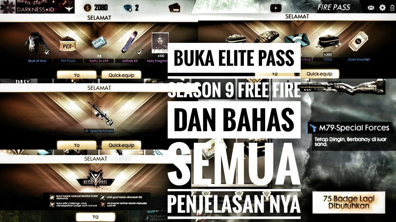BUKA ELITE PASS SEASON 9 FREE FIRE DAN PENJELASAN LENGKAP_GARENA FREE ...