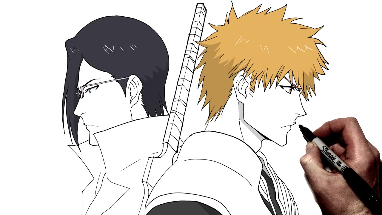 How To Draw Ichigo & Ishida | Step By Step | Bleach - YouTube