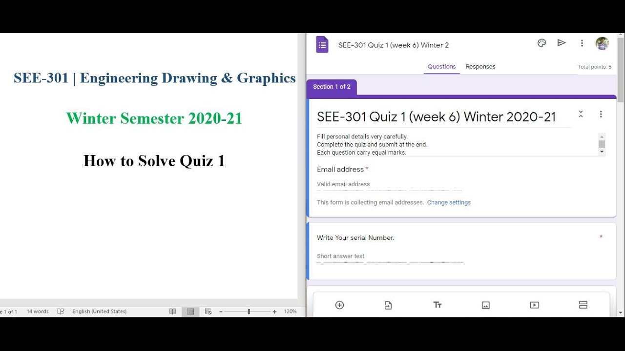 How to Solve Quiz in Google Forms | Engineering Drawing & Graphics ...