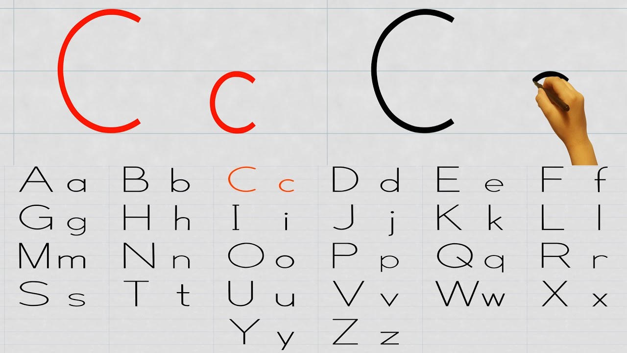 Learn to read and write letter C | Learning Alphabet - YouTube