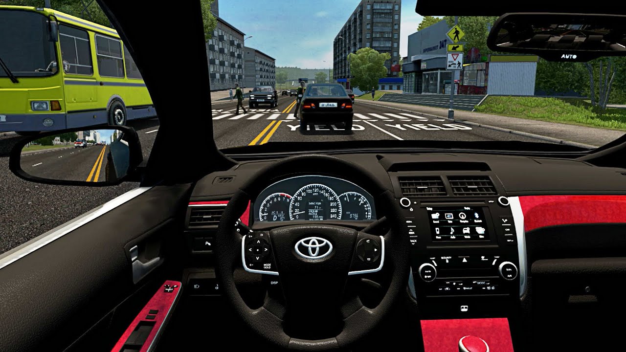 City Car Driving - 2012 Toyota Camry | Steering Wheel Game Play - YouTube
