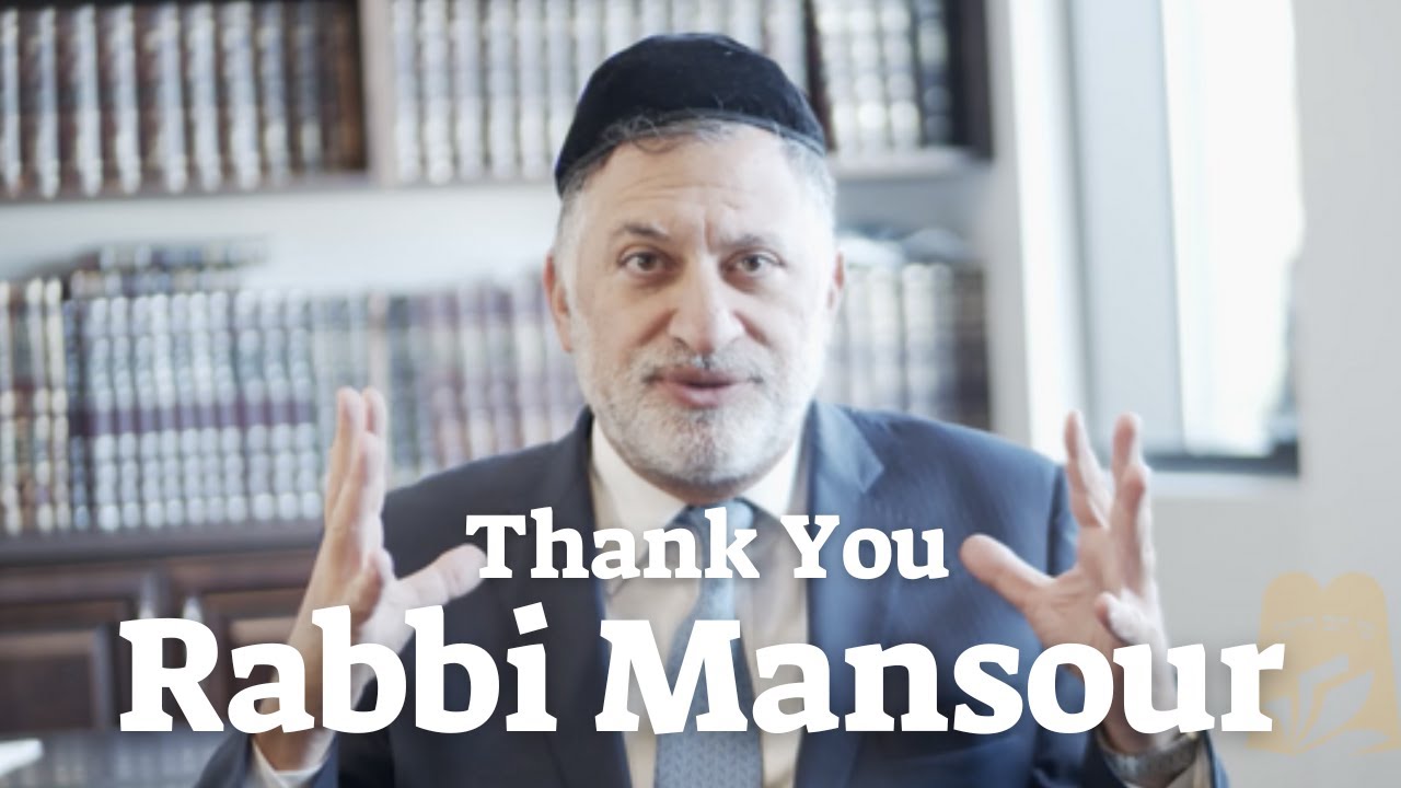 Thank you, Rabbi Eli Mansour - YouTube