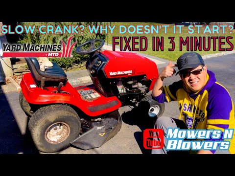 SLOW CRANKS? WHY DOESNT MY LAWN TRACTOR START? YARDMACHINES 13.5 HP ...