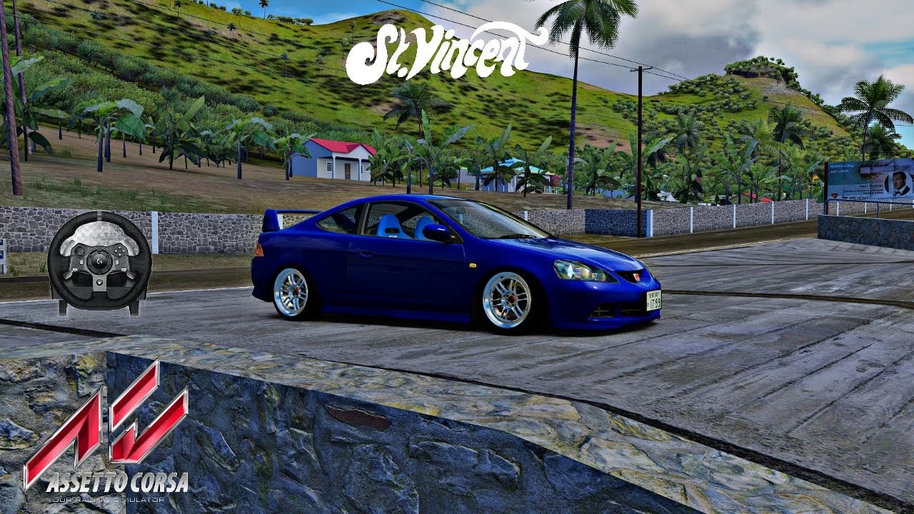 Tuned DC5 Integra Type R Pulls Through St.Vincent!! | Assetto Corsa ...
