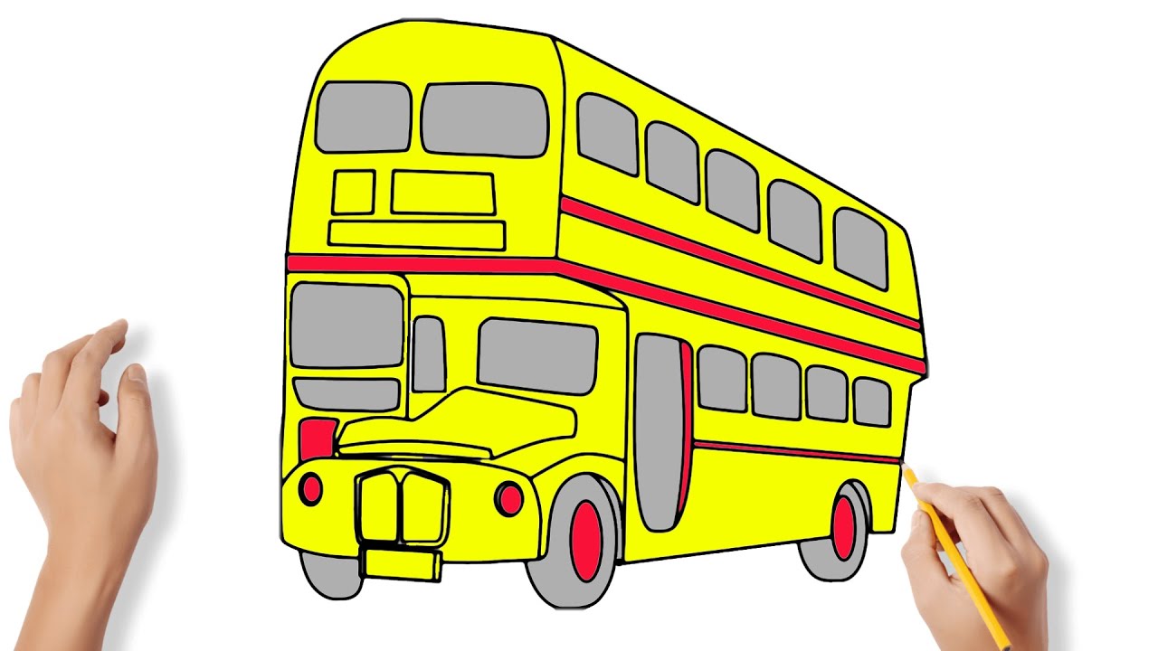 How to Draw a Double Decker Bus - YouTube