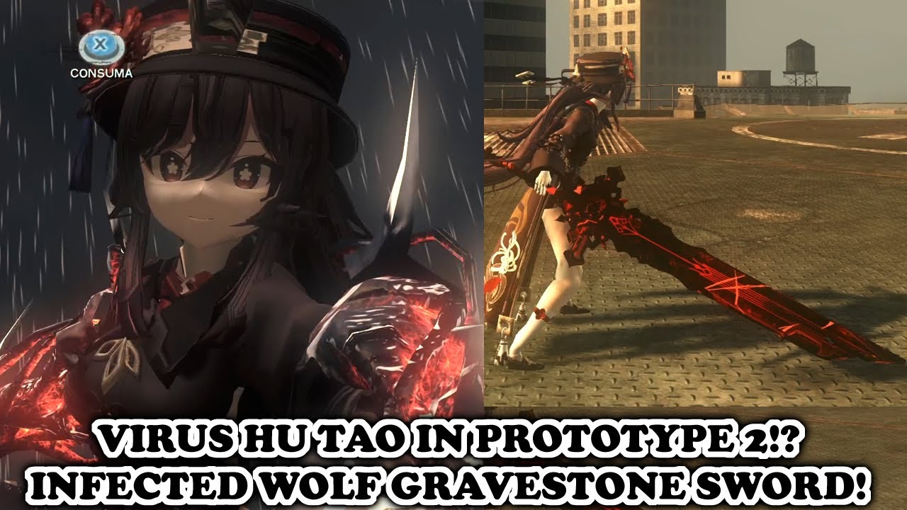 Hu Tao INFECTED by a Virus! 💀 [Prototype 2 Mods New Skin + Weapon: Wolf Gravestone | Genshin ...