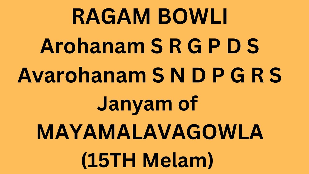 Know Your Ragam Series | Ragam Bowli | Janyam of Mayamalagowla | Uma ...
