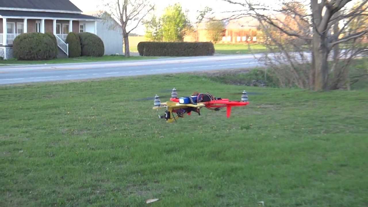 My own design tricopter with kk2 and Jdrones motors - YouTube