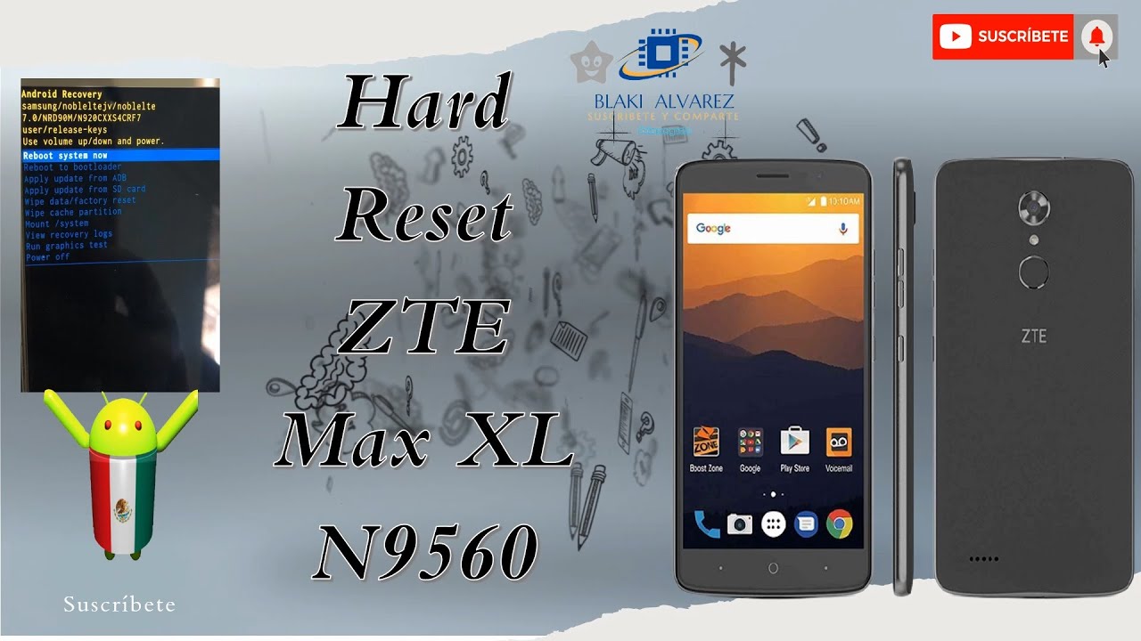 Hard Reset Zte Max Xl N9560 - YouTube