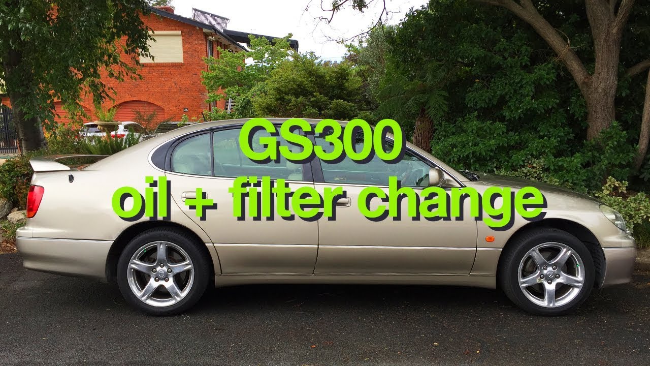 Lexus GS300 oil and filter change 2nd gen 1997-2005 2JZ JZS160 - YouTube