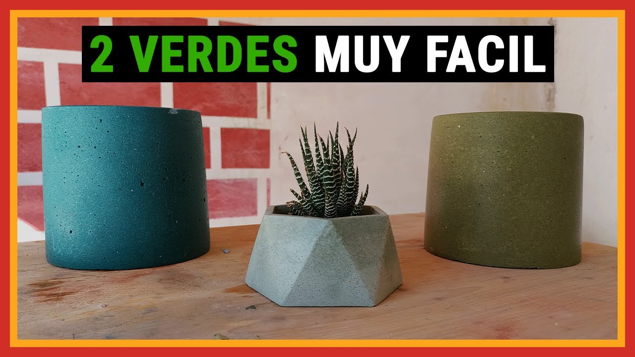 Haz tu propia maceta de cemento de colores en casa: tutorial paso a ...