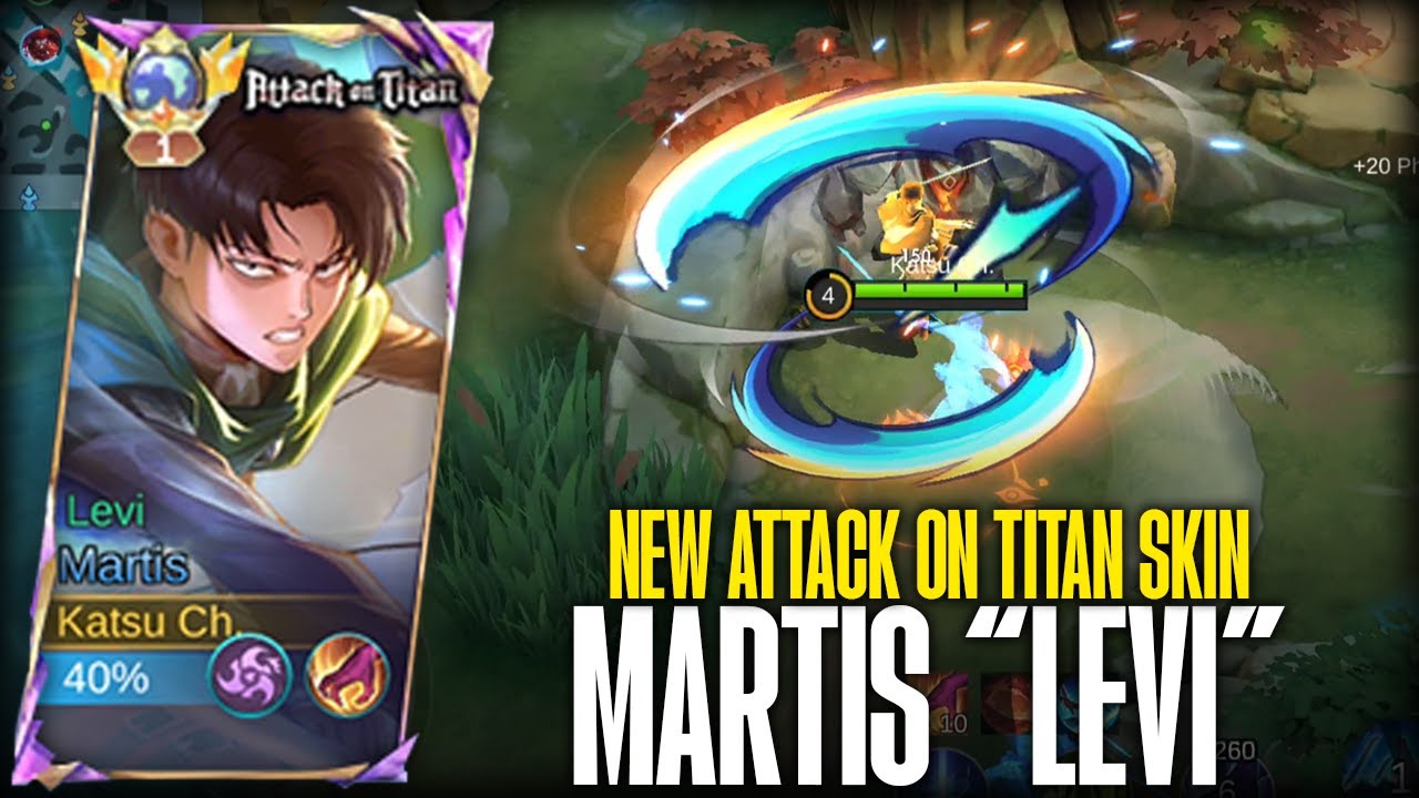 [VOICE JAPAN] ATTACK ON TITAN SKIN: MARTIS "LEVI" FULL EFFECT!! | MLBB ...
