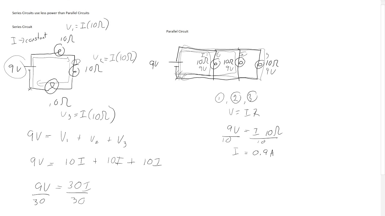 Power in Series and Parallel CIrcuits - YouTube