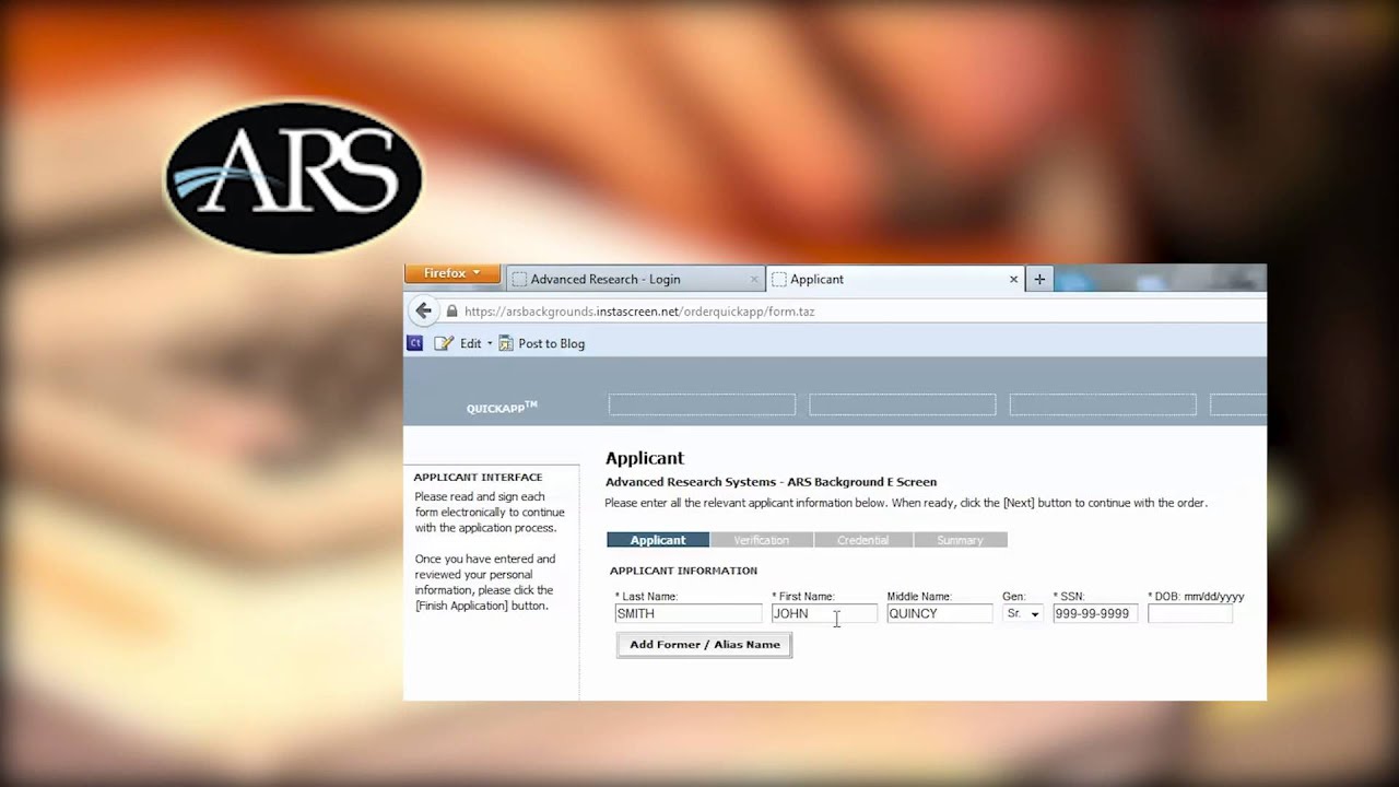 Employment Screening Services & Employee Background Checks - Advanced Research Systems (ARS ...