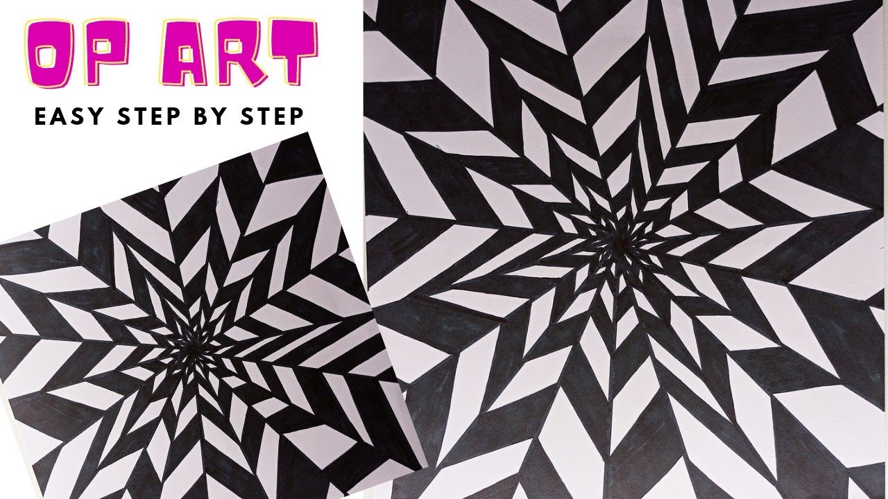 OP ART DRAWING STEP BY STEP || OPTICAL ILLUSION DRAWING FOR KIDS - YouTube