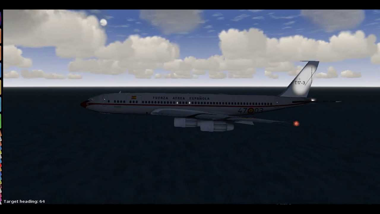 Flightgear - Boeing 707 emergency landing in open sea!! - YouTube