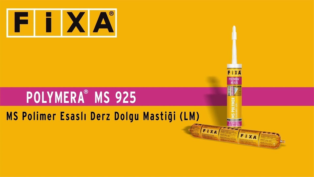 Fixa Polymera MS 925 - MS Polimer Esaslı Derz Dolgu Mastiği - YouTube
