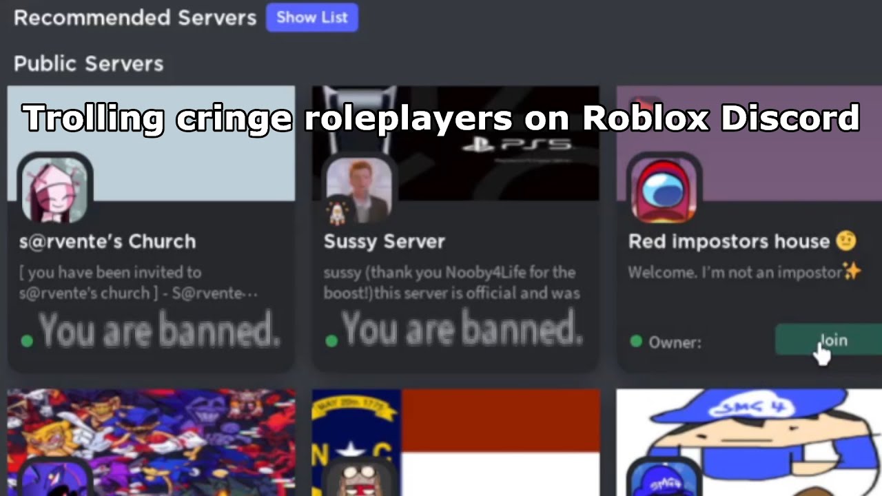 Trolling cringe roleplayers on Roblox Discord - YouTube