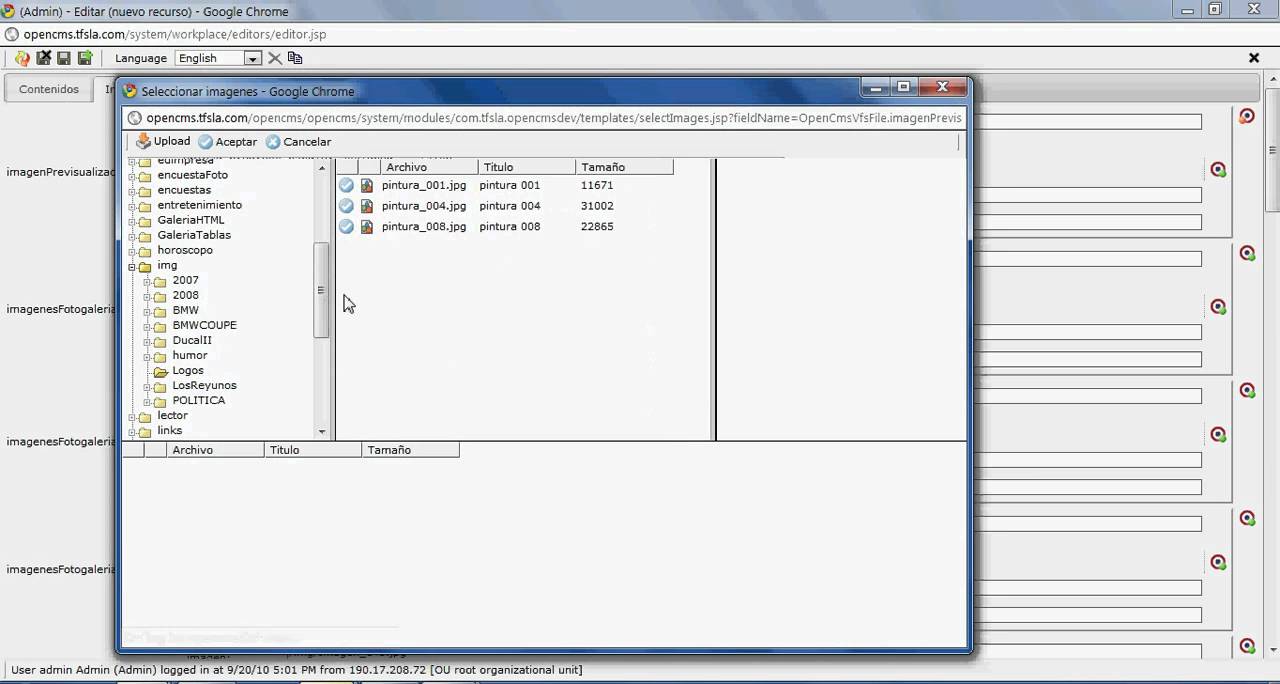 DEMO NUEVO MODULO DE IMAGENES PARA OPENCMS - YouTube