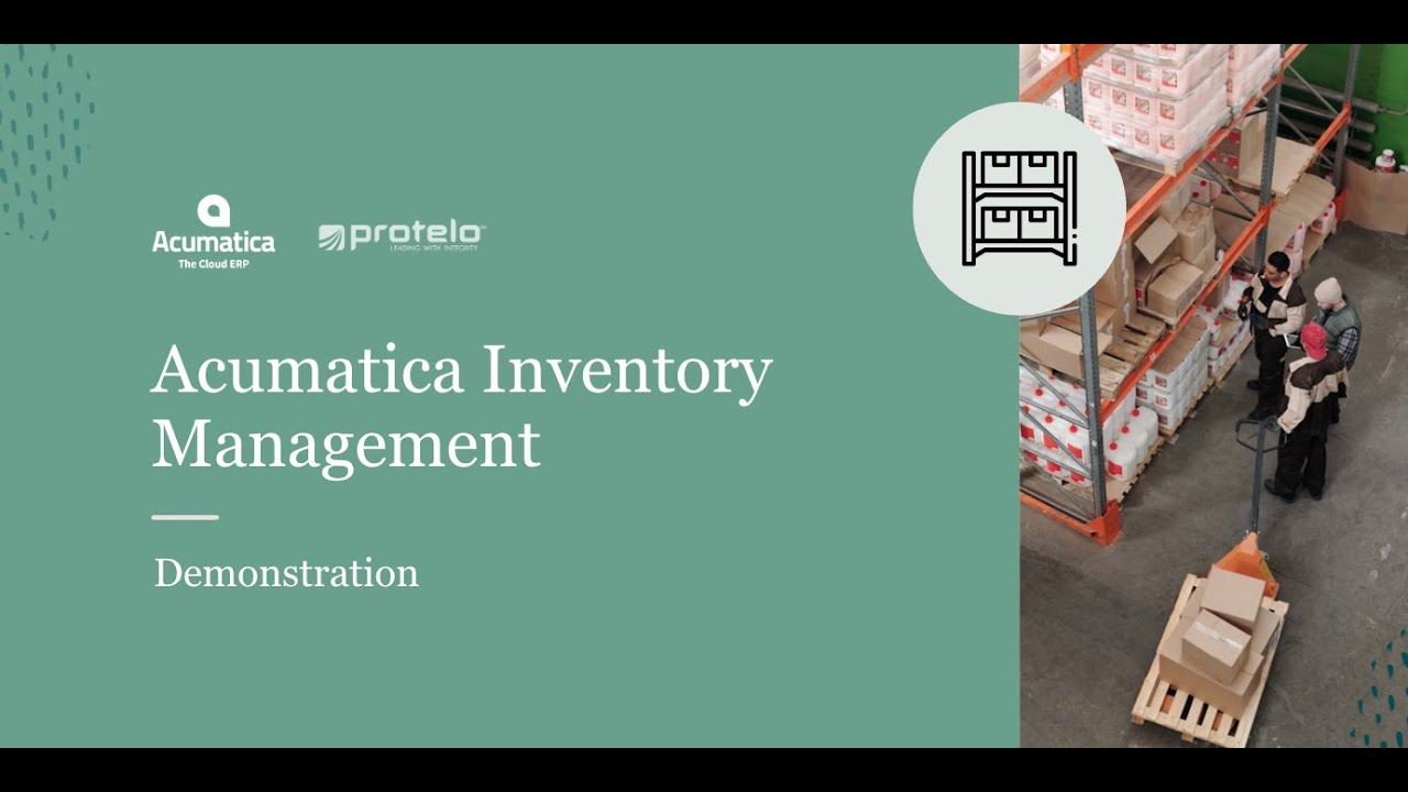 Acumatica Inventory Management Demonstration - YouTube