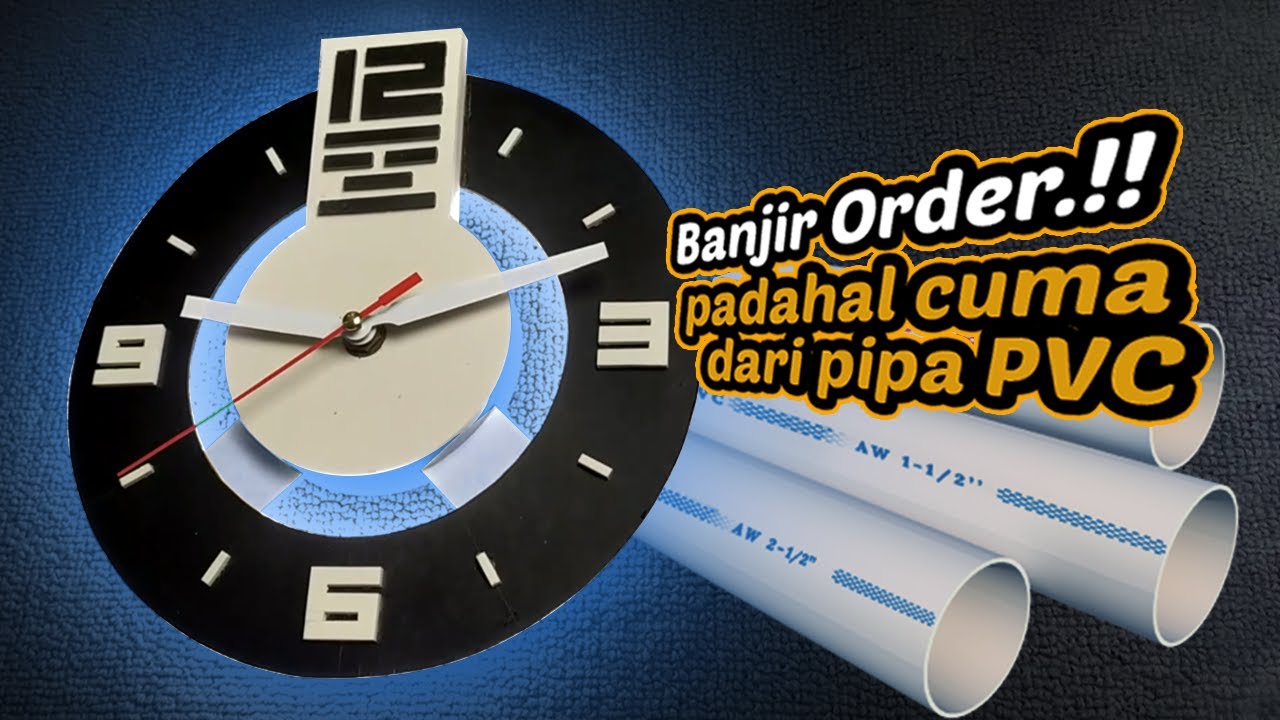 CUMA DARI PIPA TAPI BANYAK YANG SUKA!! Jam Dinding Minimalis Glow In ...