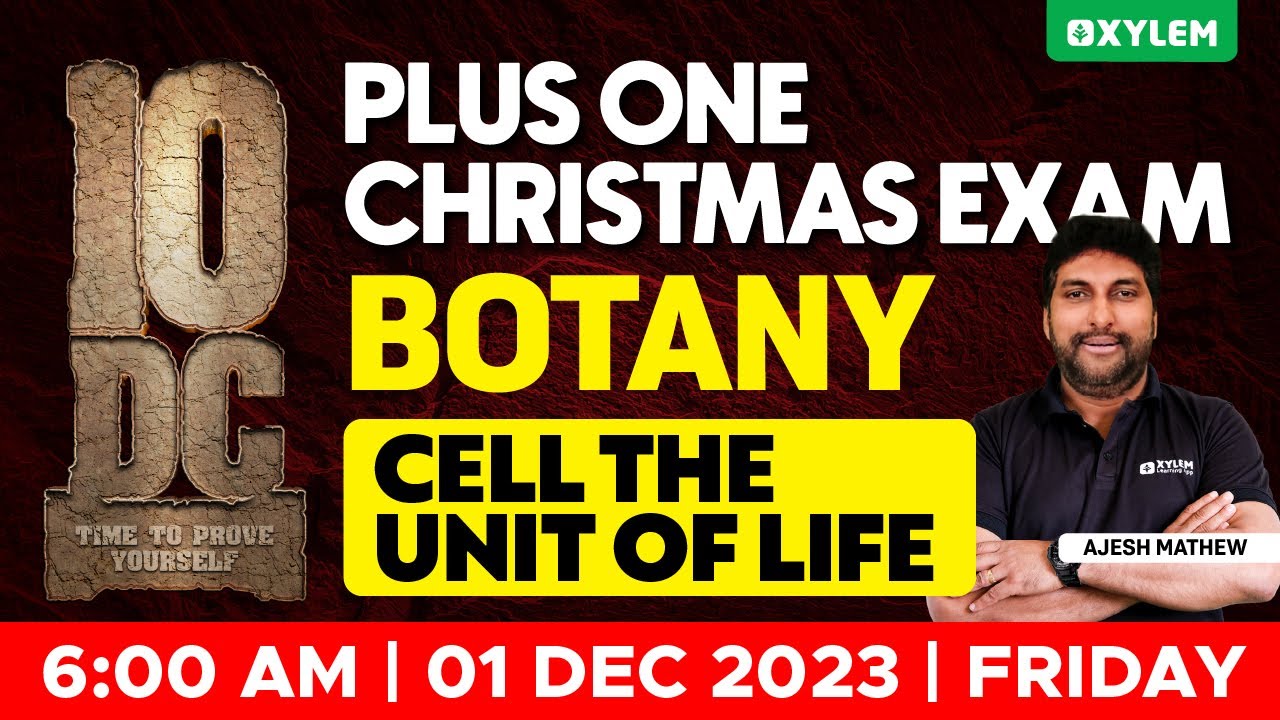 Plus One Christmas Exam - Botany - Day 1 | Xylem Plus One - YouTube