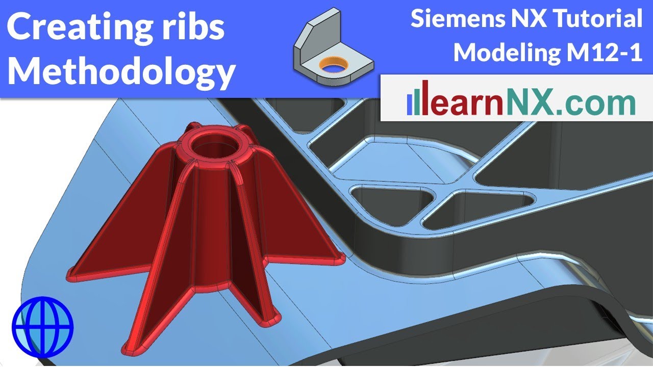 Creating ribs in NX | Siemens NX Tutorial - YouTube