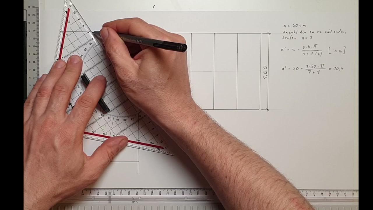 Rechnerisches Verziehen einer viertelgewendelten Treppe - YouTube