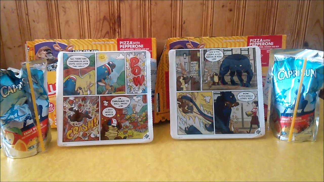 Lunchables Pizza with Comics Review - YouTube
