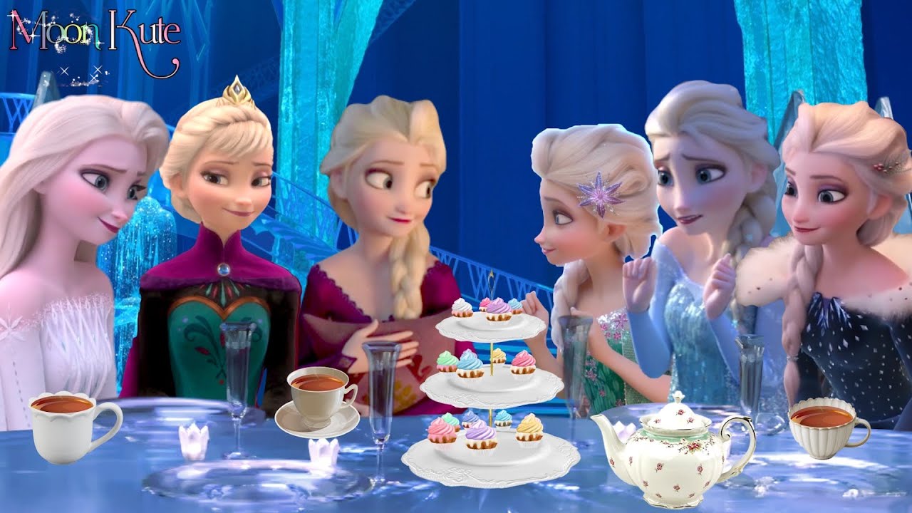 6 ELSA has tea party together ! - YouTube