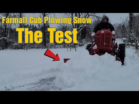 Farmall Cub Plowing Snow | The Test - YouTube